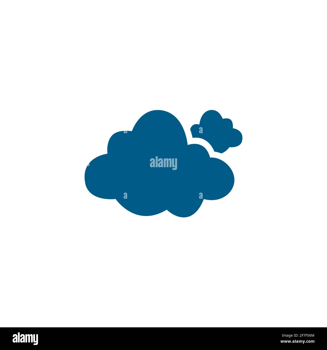 Cloud Blue Icon On White Background. Blue Flat Style Vector ...