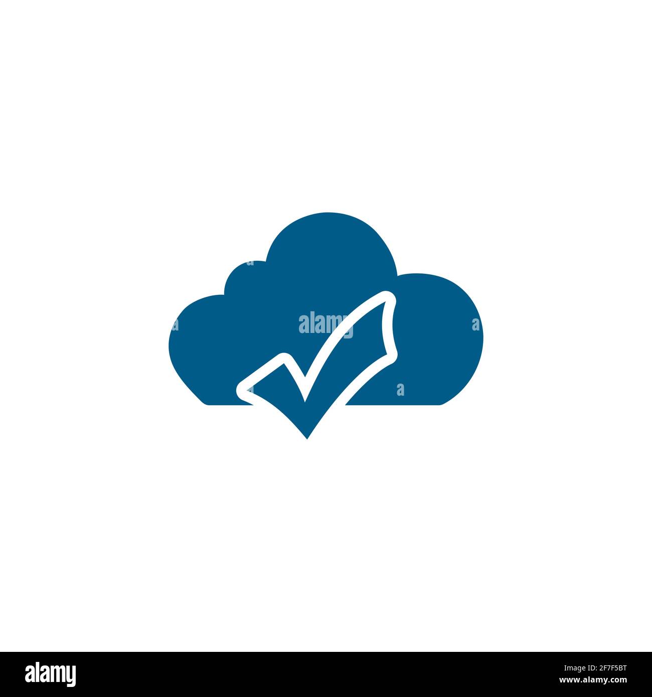 Cloud Blue Icon On White Background. Blue Flat Style Vector Illustration Stock Vector Image ...