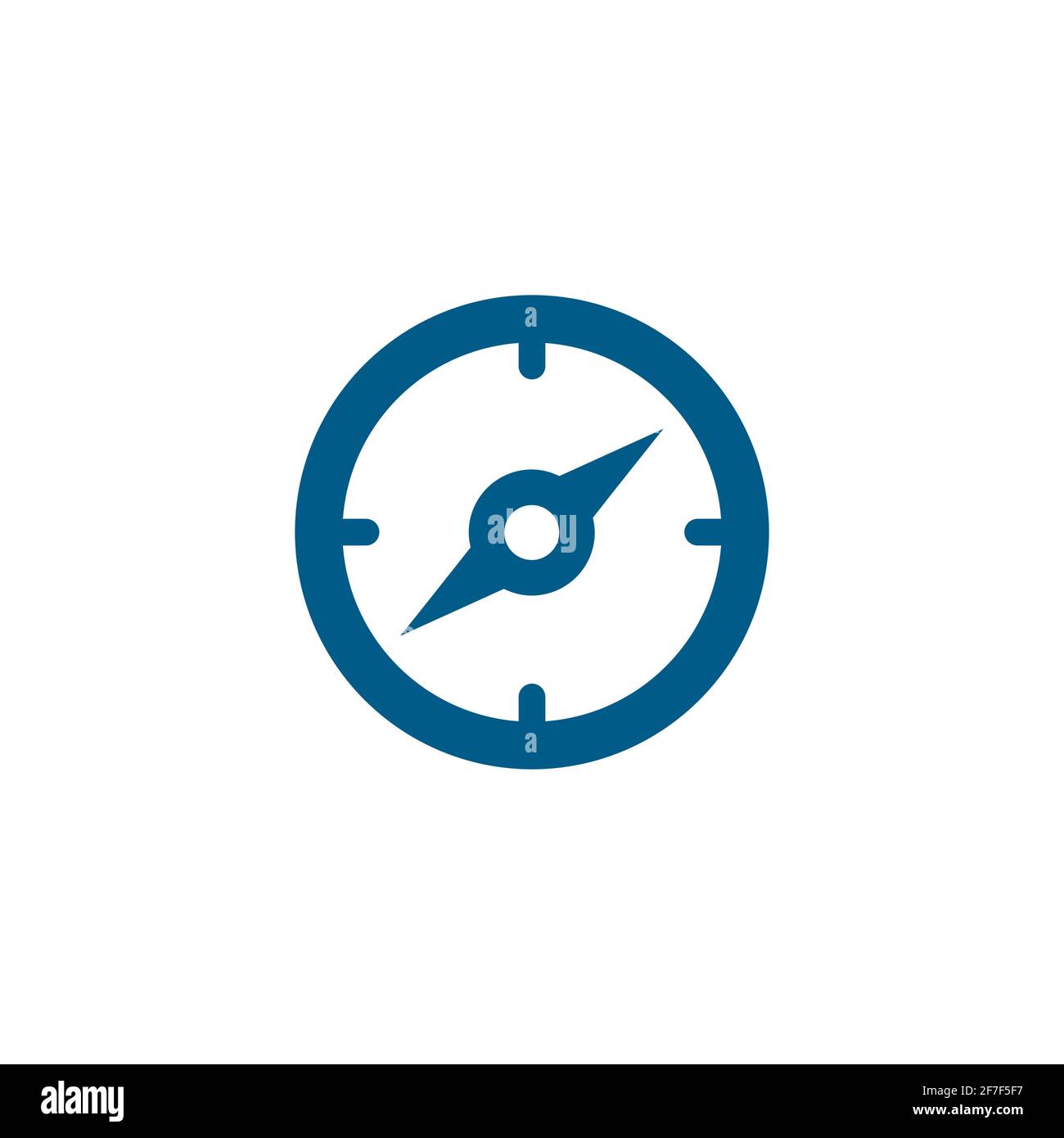 Compass Blue Icon On White Background. Blue Flat Style Vector ...