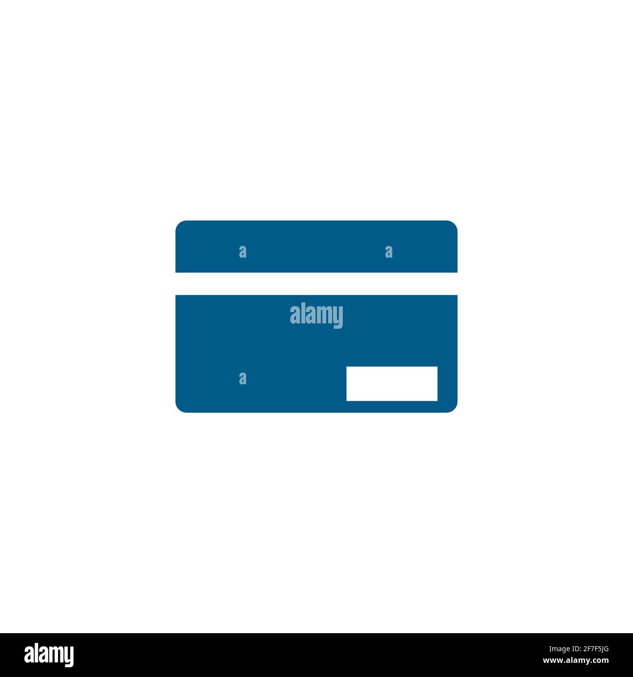 Credit Card Blue Icon On White Background. Blue Flat Style Vector ...