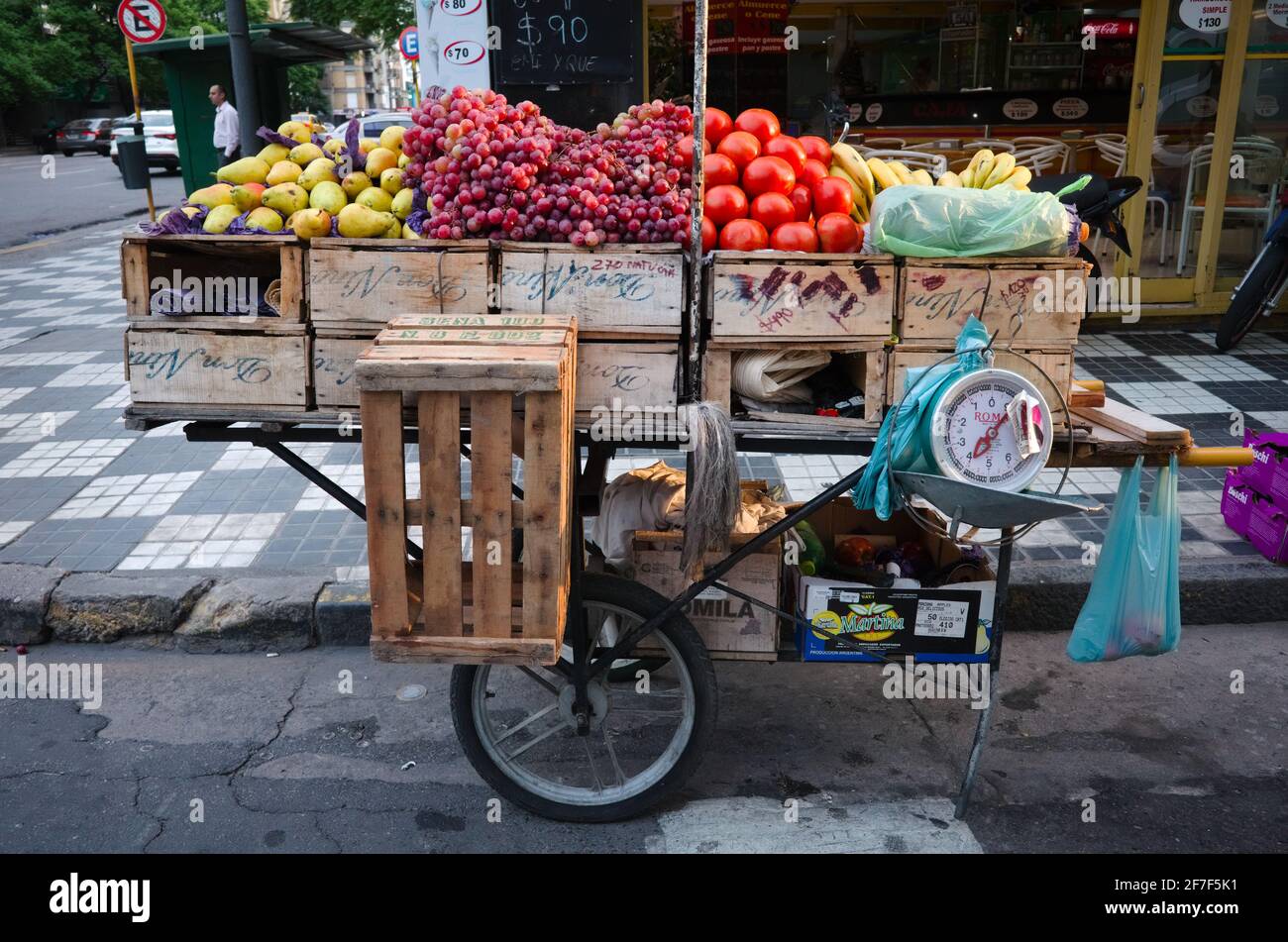 Cordoba, Argentina - January, 2020: Street counter on wheels with with ...