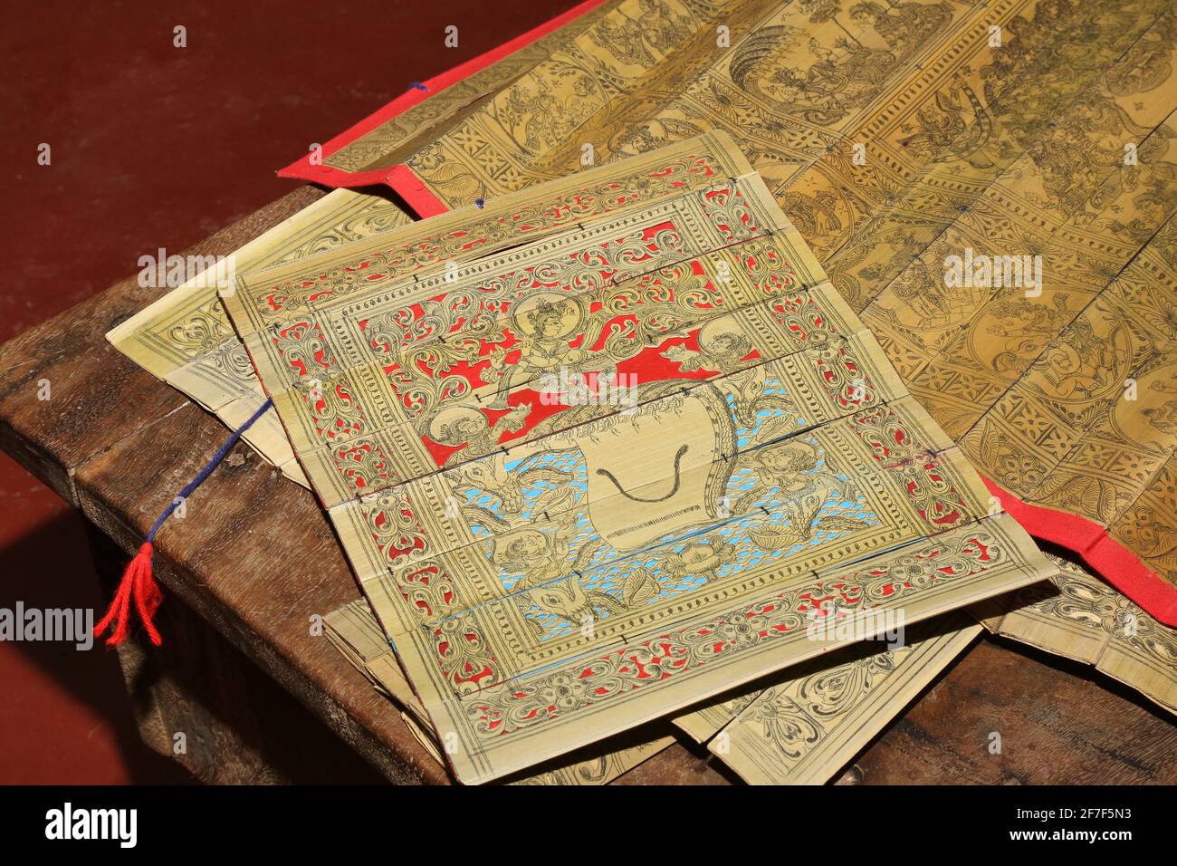 Patachitra or Pattachitra painting on palm leaves in Raghurajpur ...