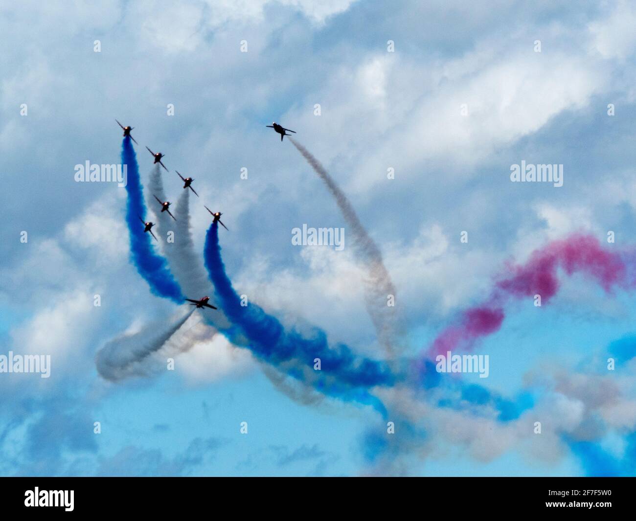 The Red Arrows are the Royal Air Force display team that perform their ...