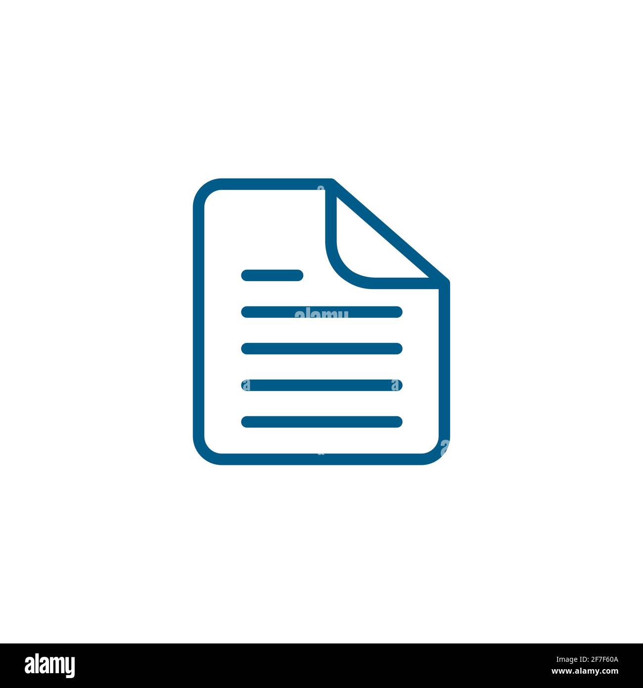 Document Line Blue Icon On White Background. Blue Flat Style Vector ...