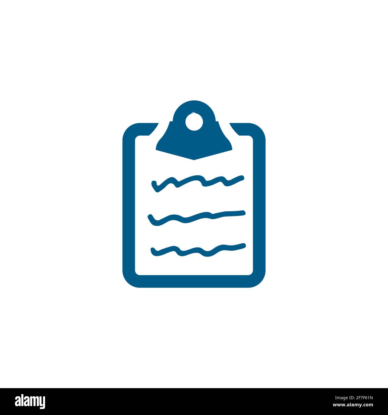Document Blue Icon On White Background. Blue Flat Style Vector ...