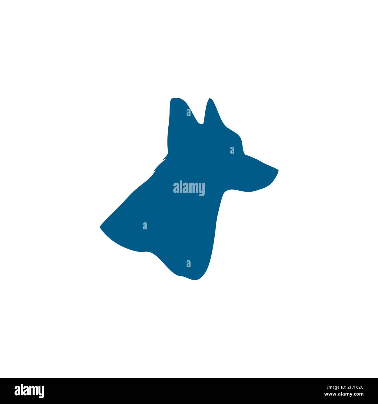 Dog Blue Icon On White Background. Blue Flat Style Vector Illustration ...
