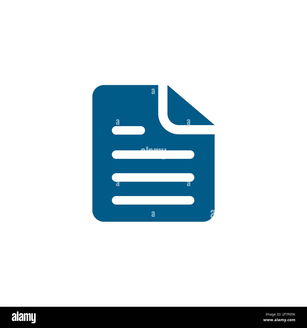 Document Blue Icon On White Background. Blue Flat Style Vector ...