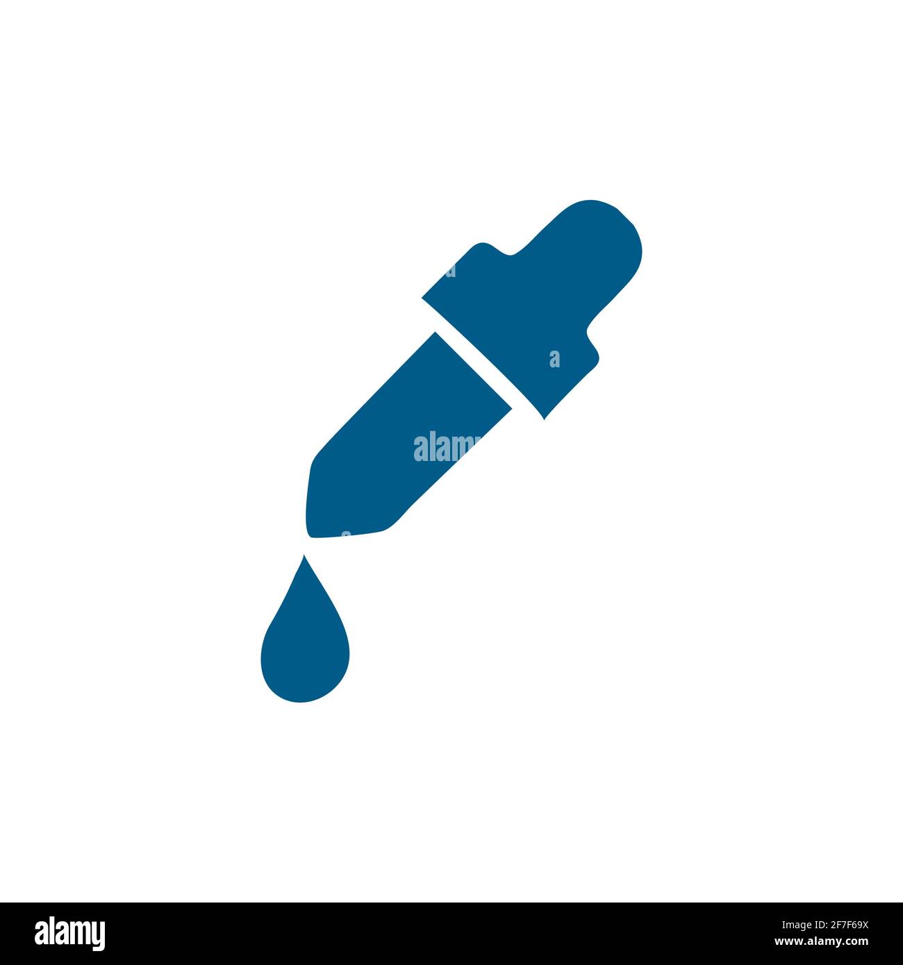 Dropper Blue Icon On White Background. Blue Flat Style Vector ...