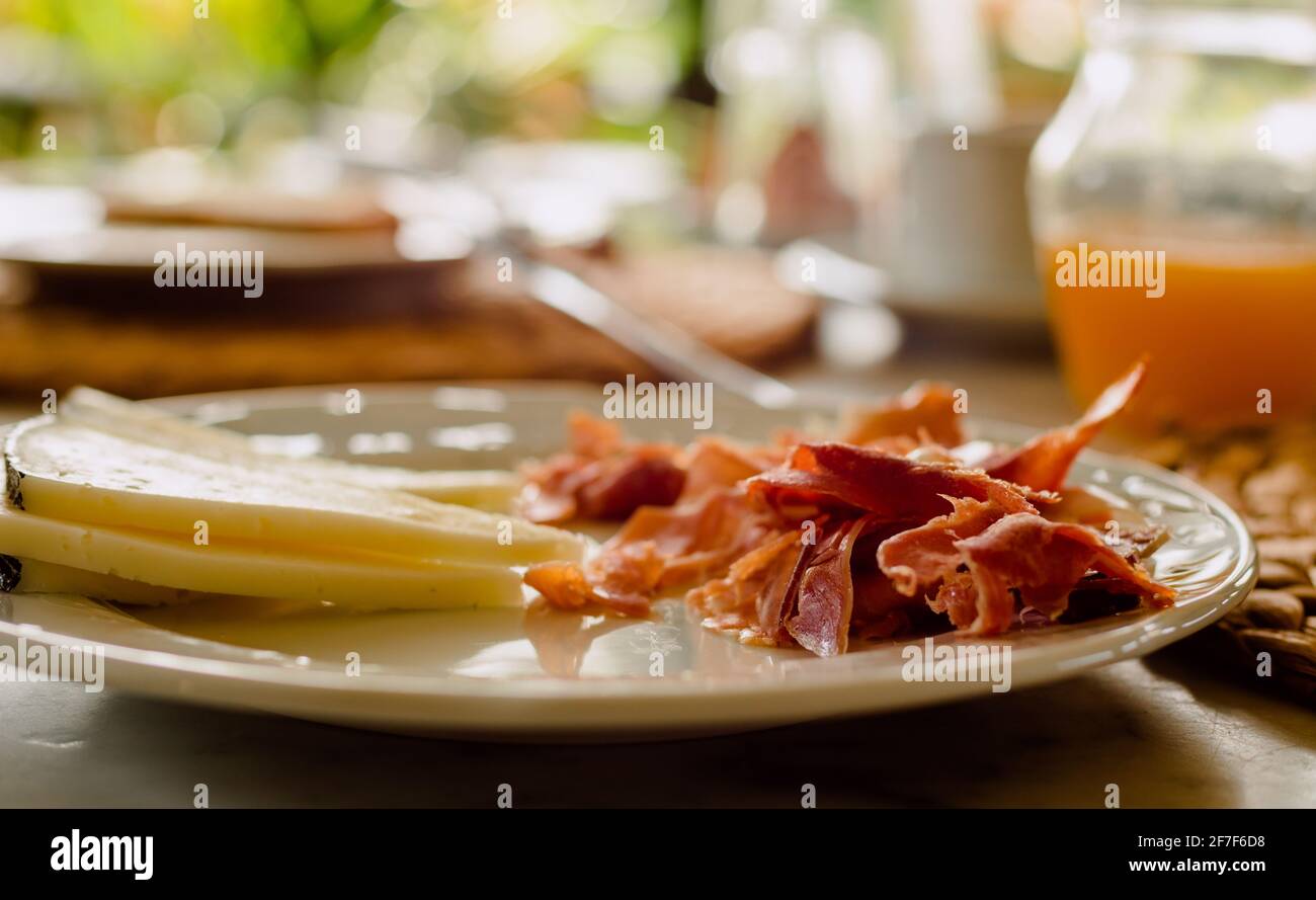 A healthy breakfast in a spanish style Stock Photo - Alamy