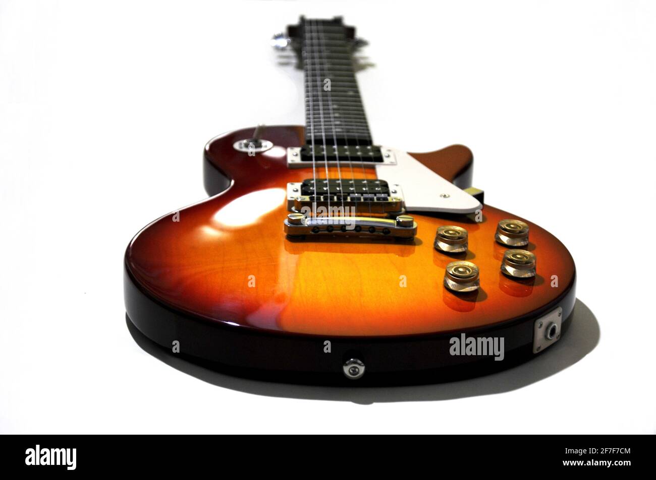 Electric guitar isolated on white background Stock Photo - Alamy