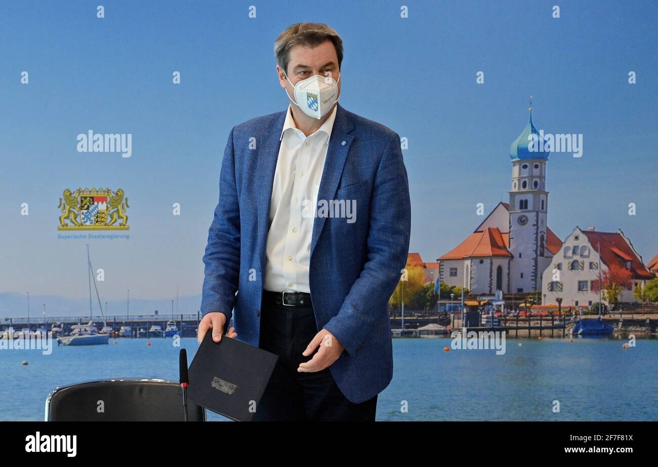 Munich, Germany. 07th Apr, 2021. Markus Söder (CSU), Prime Minister of ...