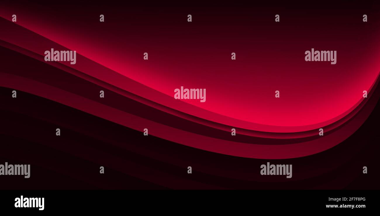 Abstract Gradient style background wallpaper. Modern Red Waving Curtain ...