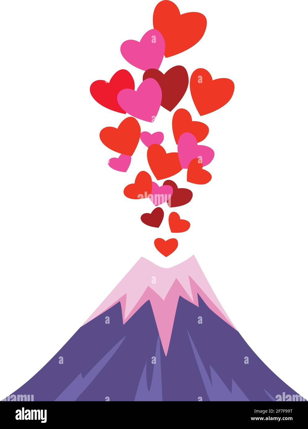 Red mountain volcano Stock Vector Images - Alamy