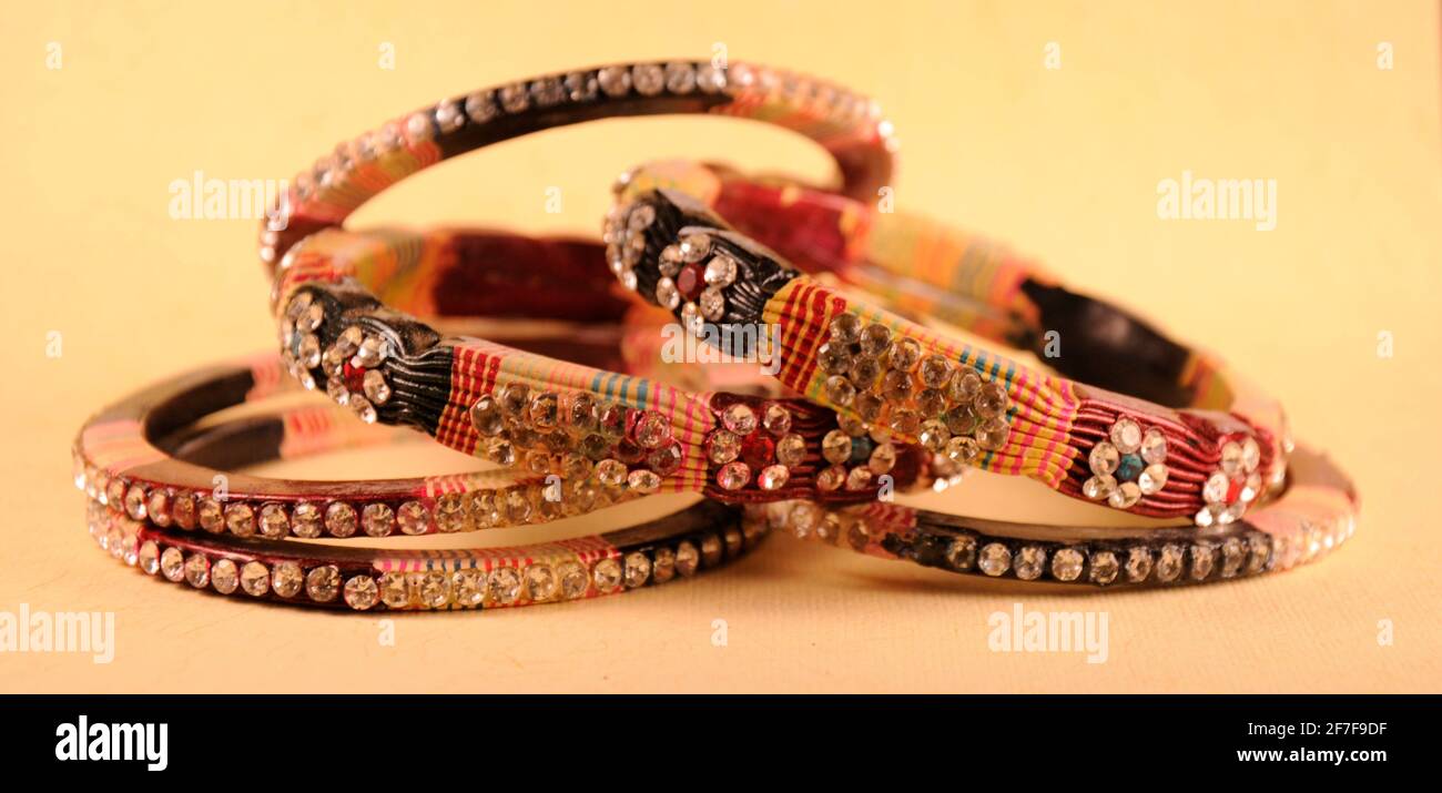 Indian Lac bangles, Indian Traditional jewelry Stock Photo - Alamy
