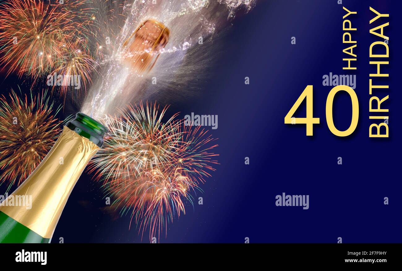congratulations to the 40th birthday Stock Photo - Alamy