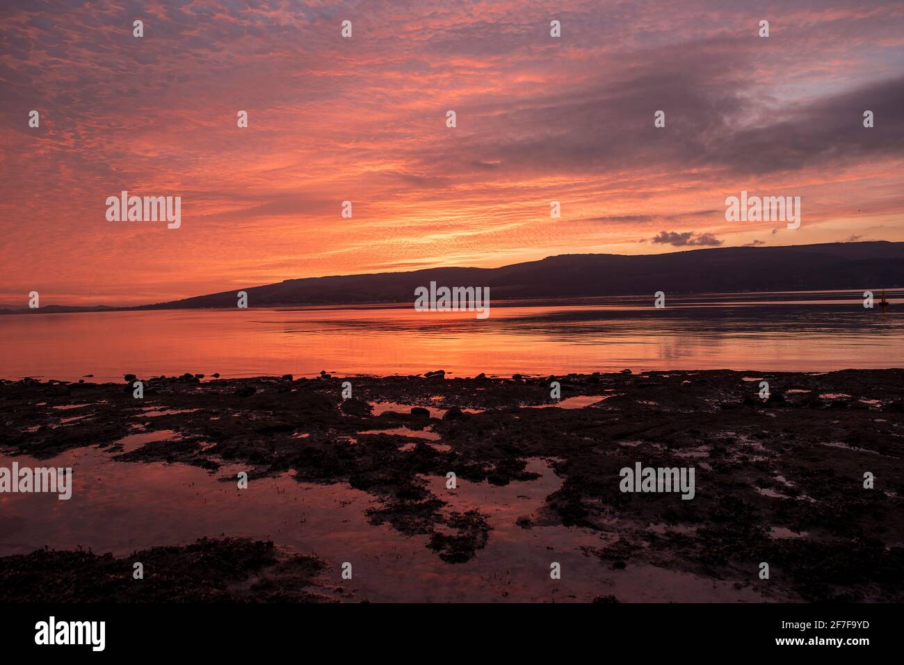 Sunset Inverkip, Scotland Stock Photo - Alamy