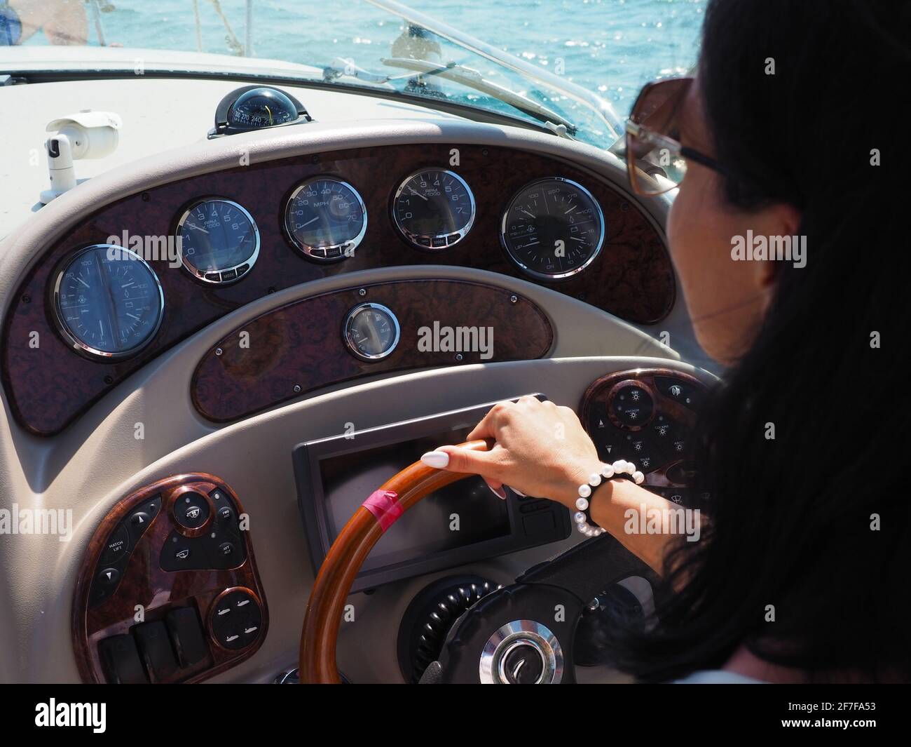Ship control panel female hi-res stock photography and images - Alamy
