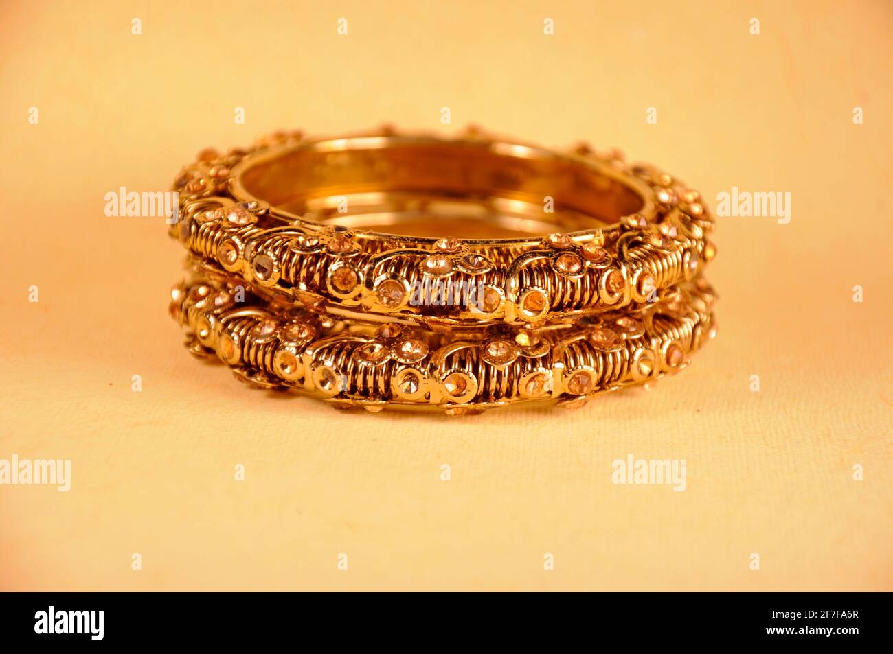 Antique gold bangles, Indian Traditional jewelry Stock Photo - Alamy