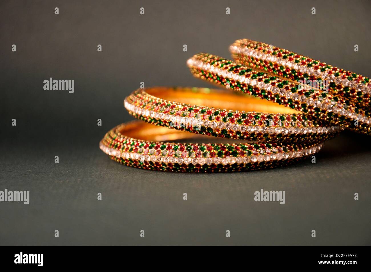 Indian Wedding red and green gold bangles, Indian Traditional jewelry ...