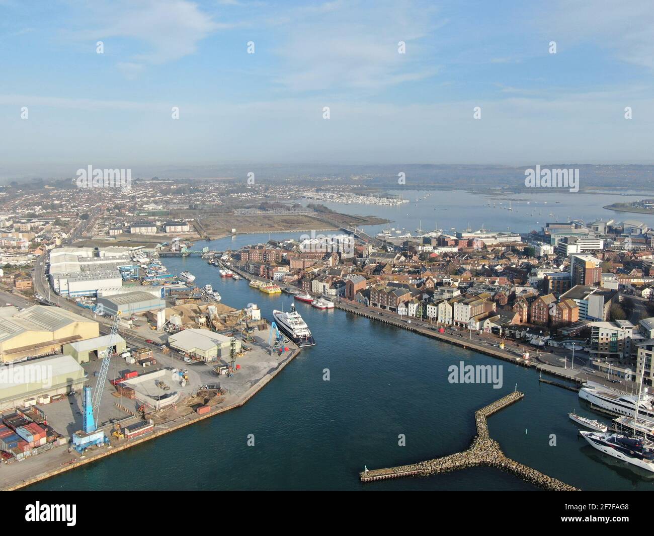 Poole Harbour Dorset Aerial High Resolution Stock Photography and ...