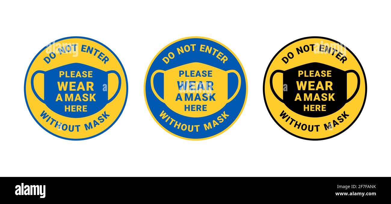 Please wear a mask here avoid covid-19. Social distancing concept for ...