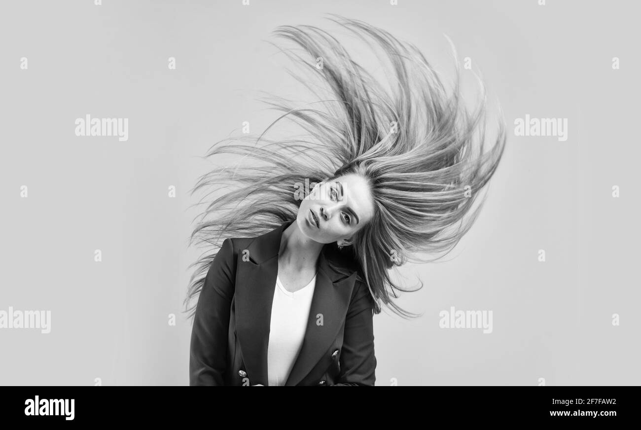 stylish fashion model. woman in beauty salon. female with classy look ...