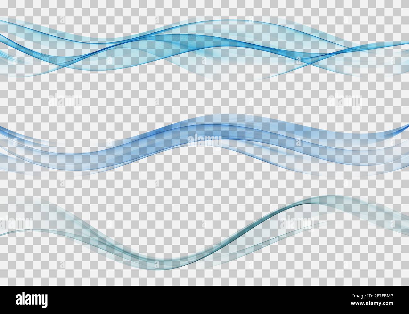 Abstract blue wave on a transparent background.Blue wave element Stock ...