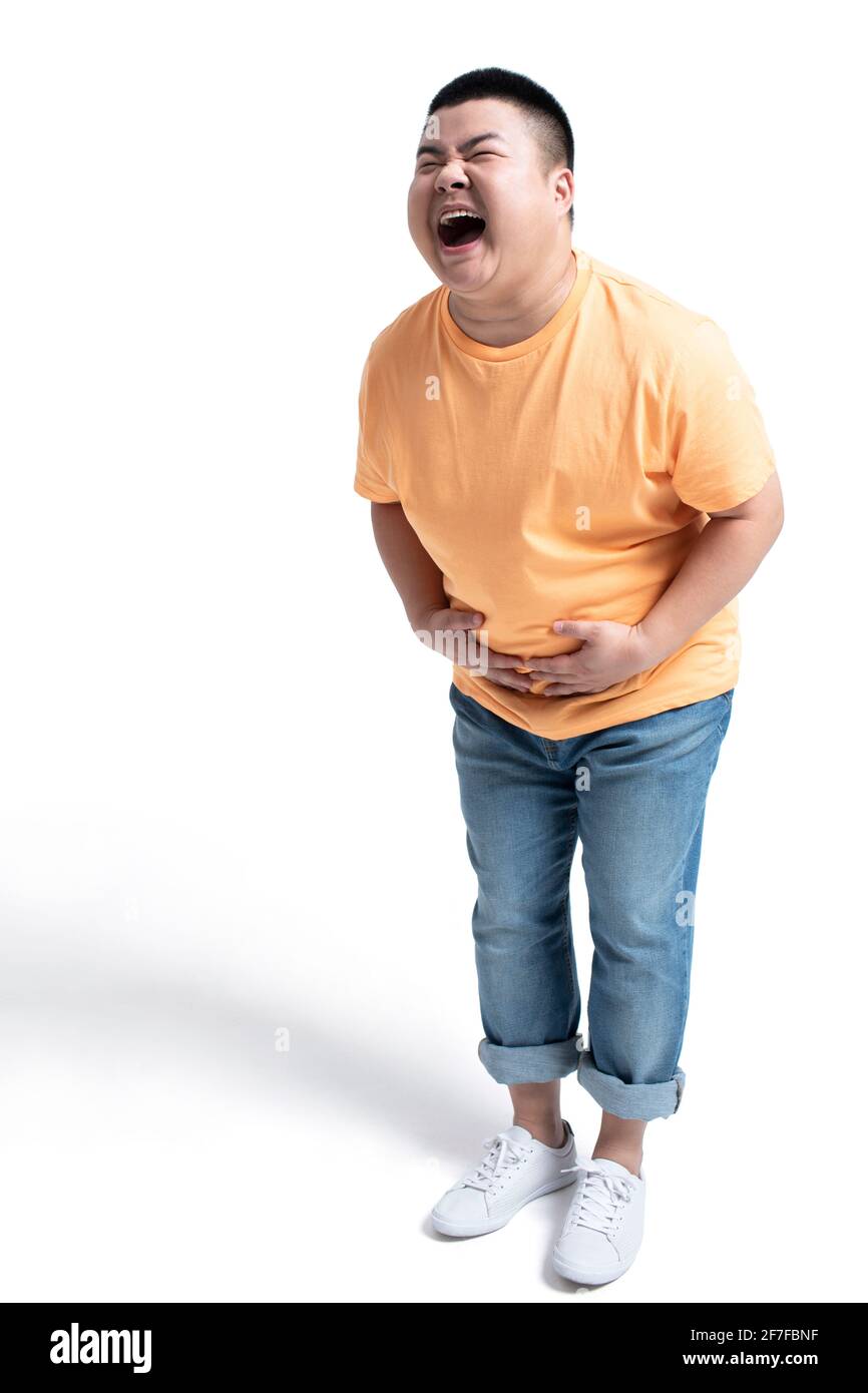 Overweight man laughing hi-res stock photography and images - Alamy