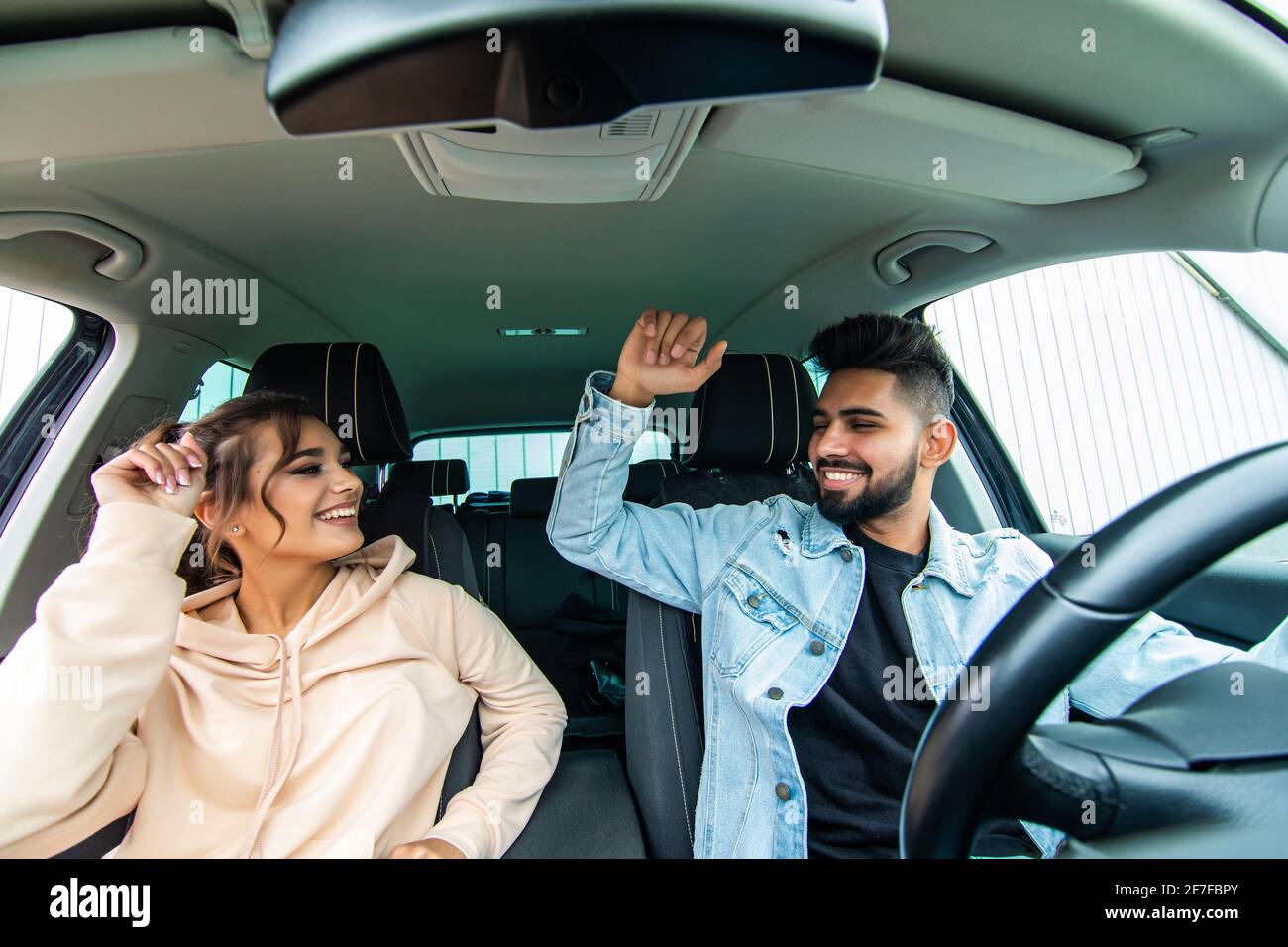 Indian family with new car hi-res stock photography and images - Alamy