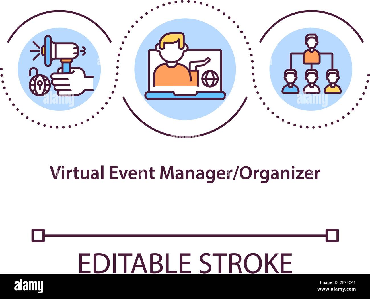 Manage virtual Stock Vector Images - Alamy