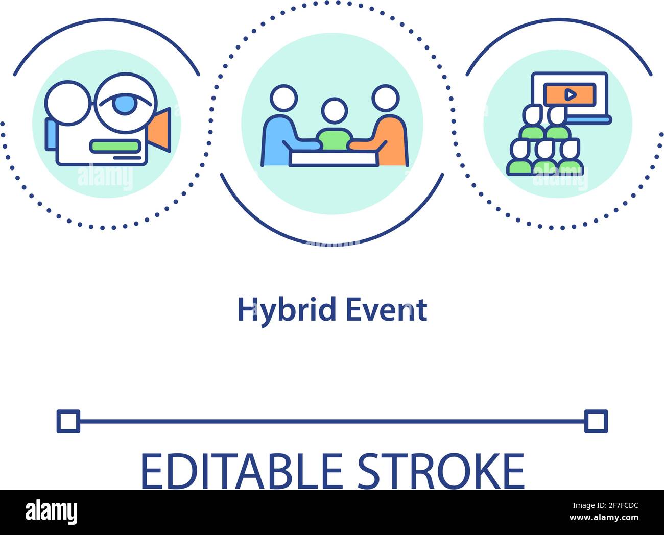 Hybrid event concept icon Stock Vector Image & Art - Alamy