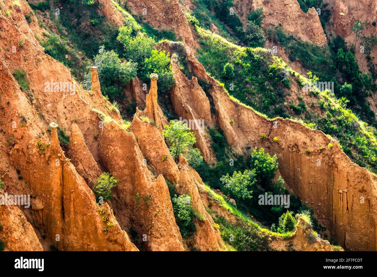 Natural sand pyramids landmark Stock Photo - Alamy