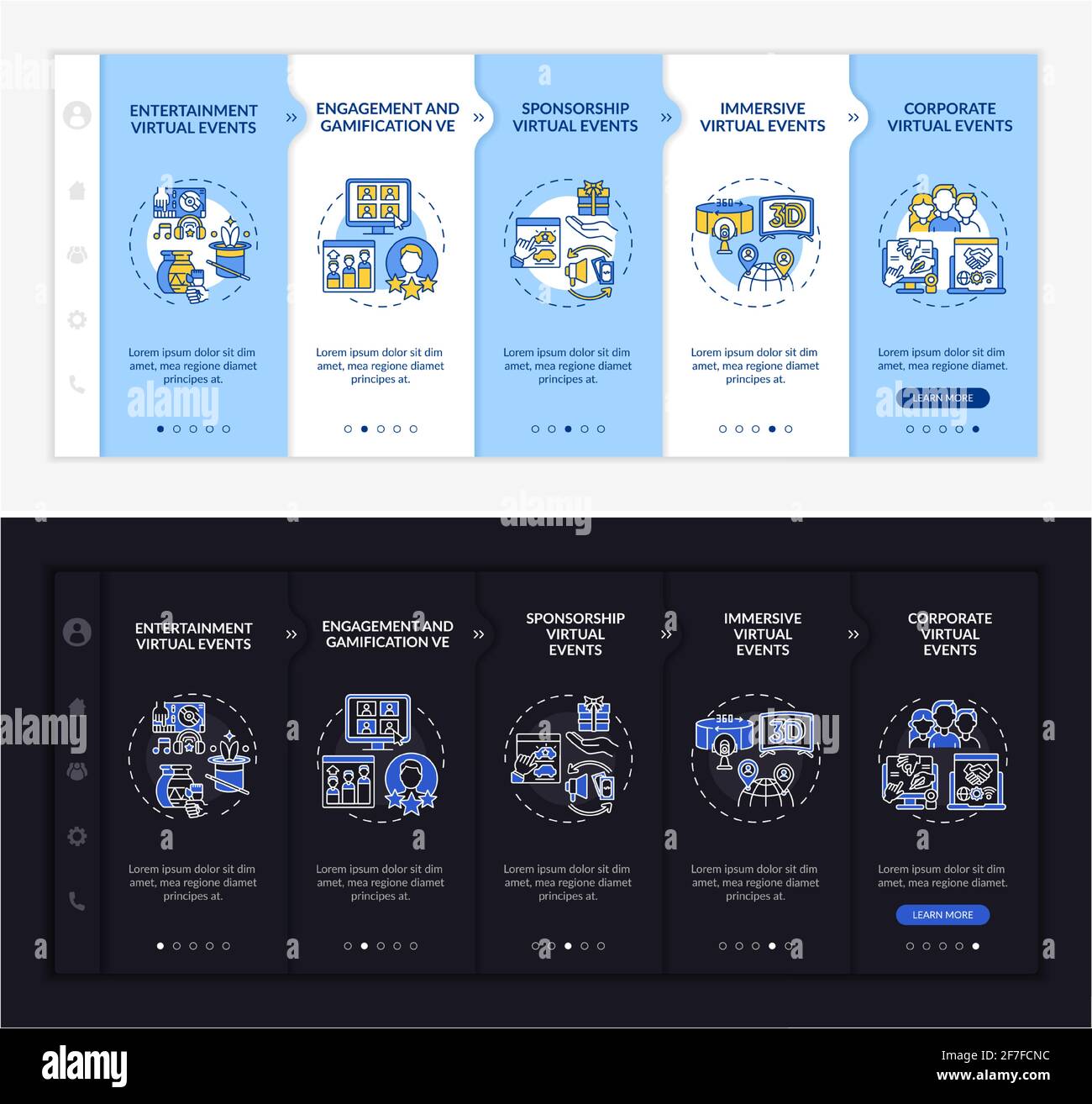 Online gathering kinds onboarding vector template Stock Vector Image ...