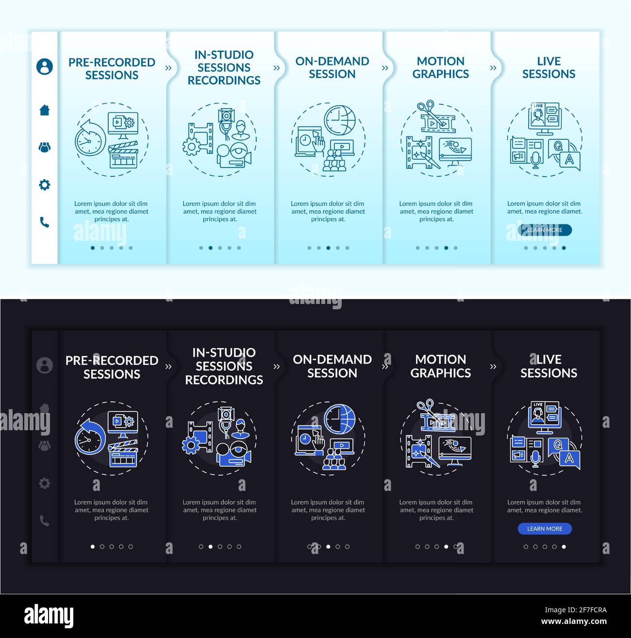 Online gathering content onboarding vector template Stock Vector Image ...