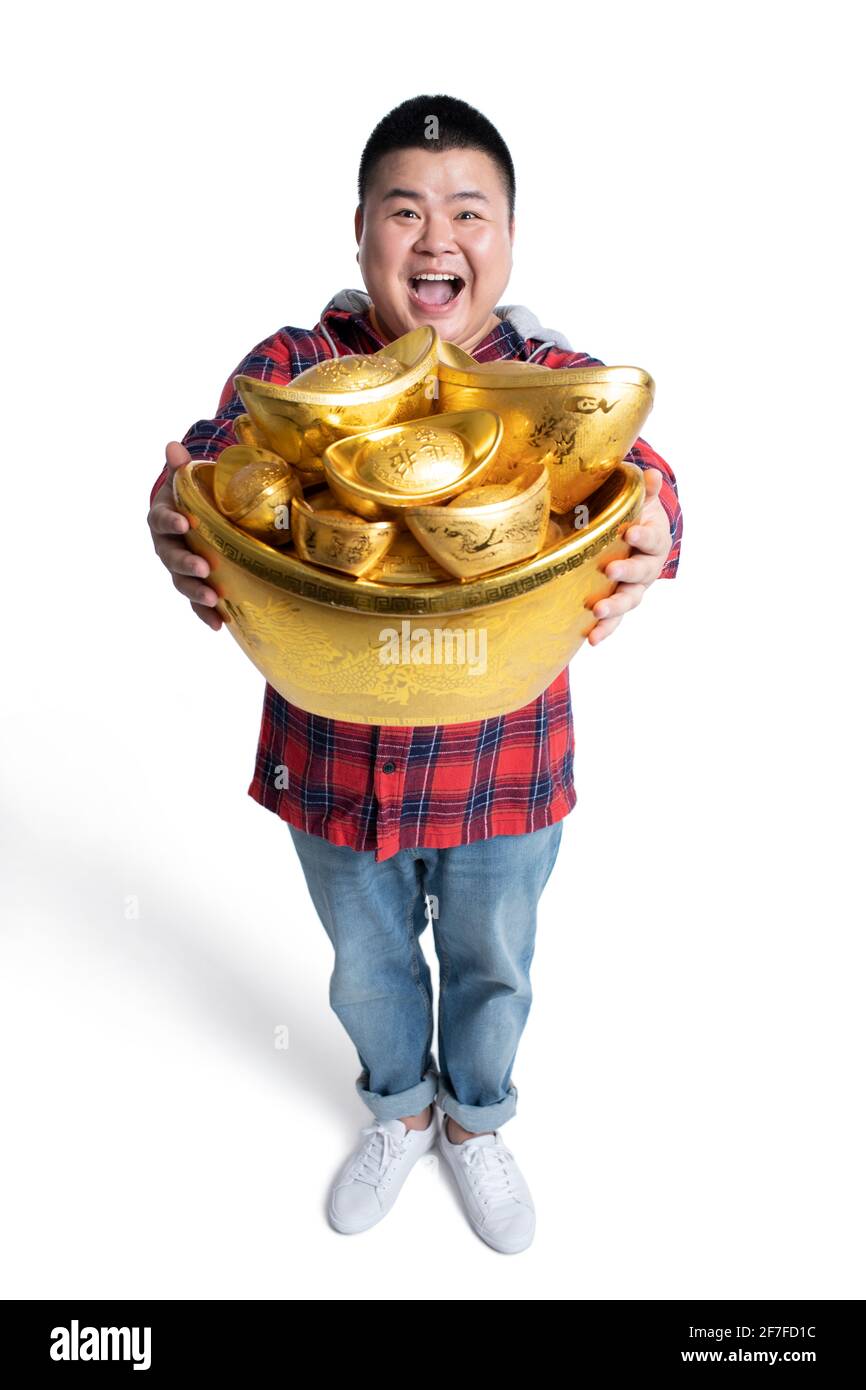 Asian men celebrating Cut Out Stock Images & Pictures - Alamy