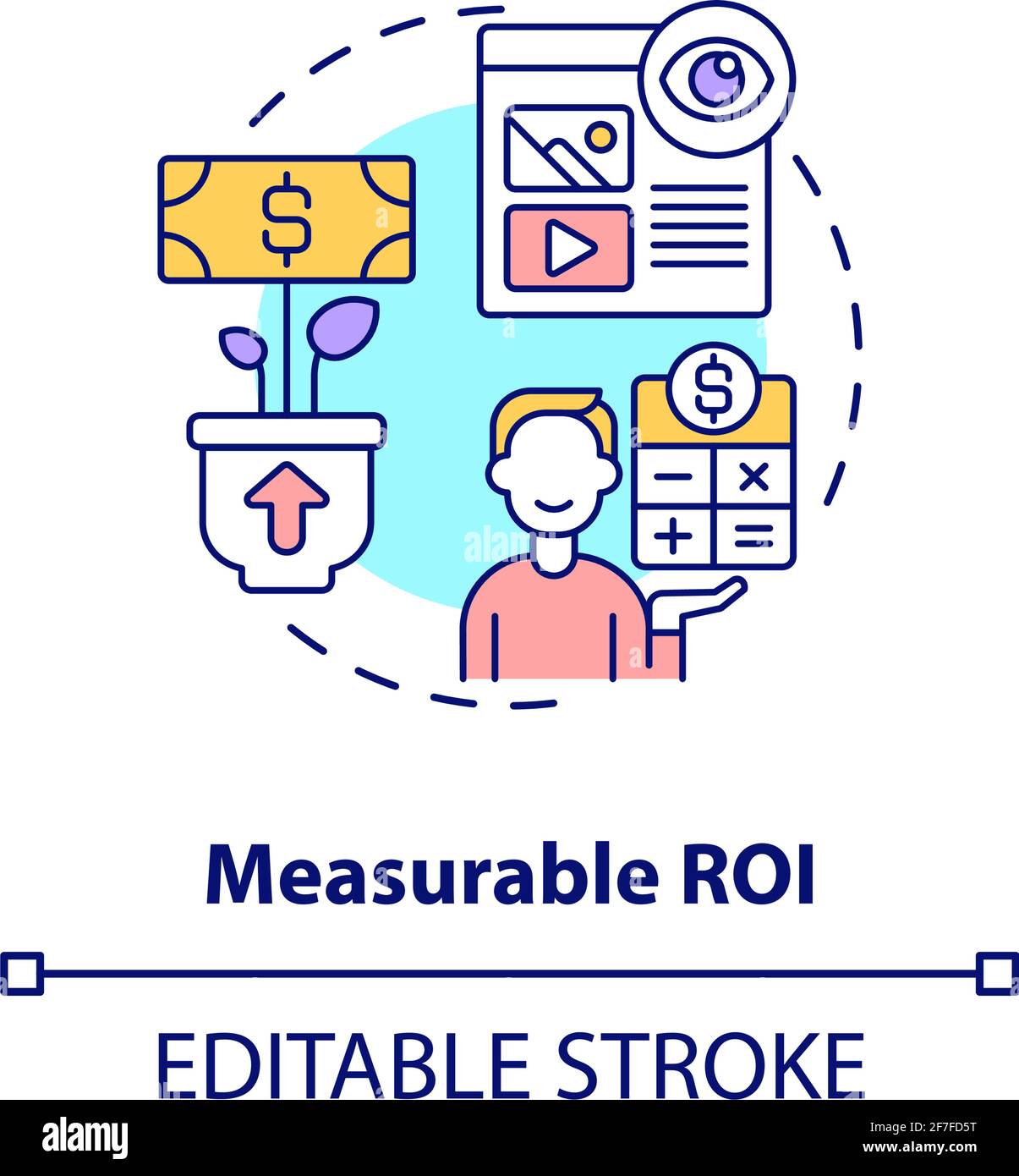Measurable ROI concept icon Stock Vector Image & Art - Alamy