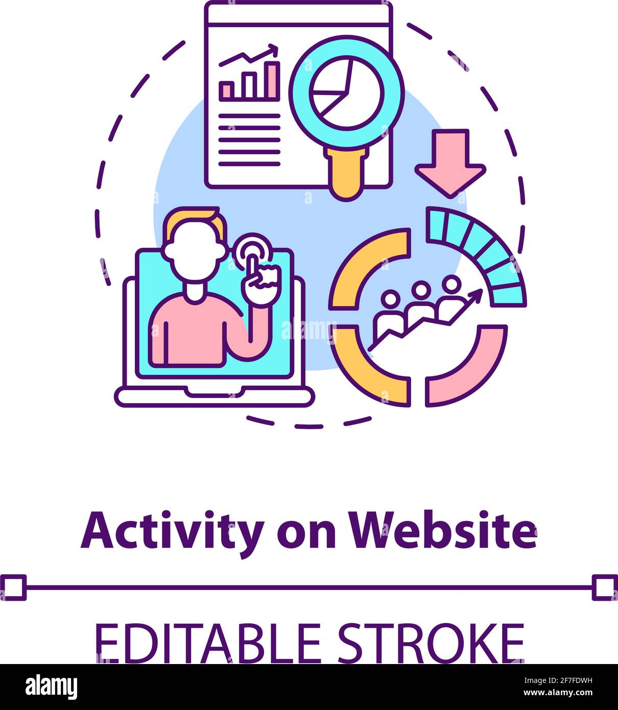 Activity on website concept icon Stock Vector Image & Art - Alamy