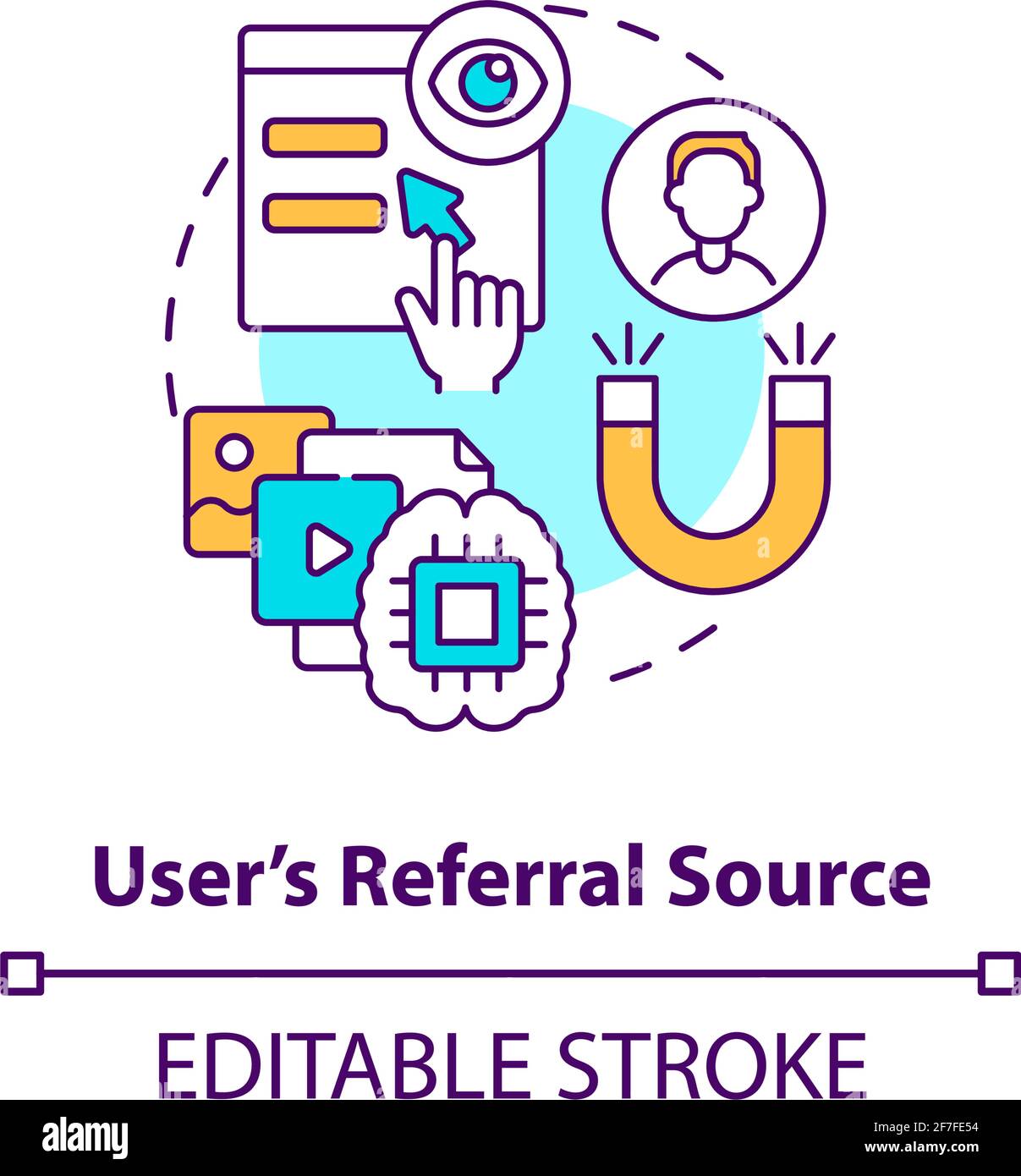 User referral source concept icon Stock Vector Image & Art - Alamy