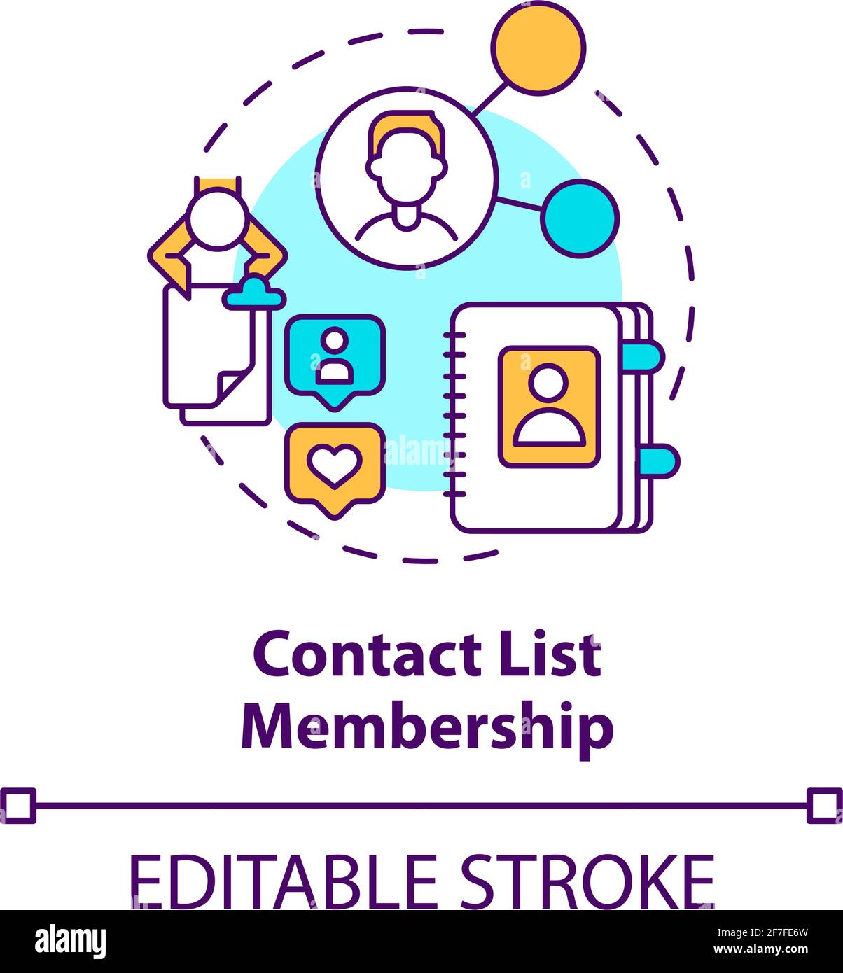 Contact list membership concept icon Stock Vector Image & Art - Alamy