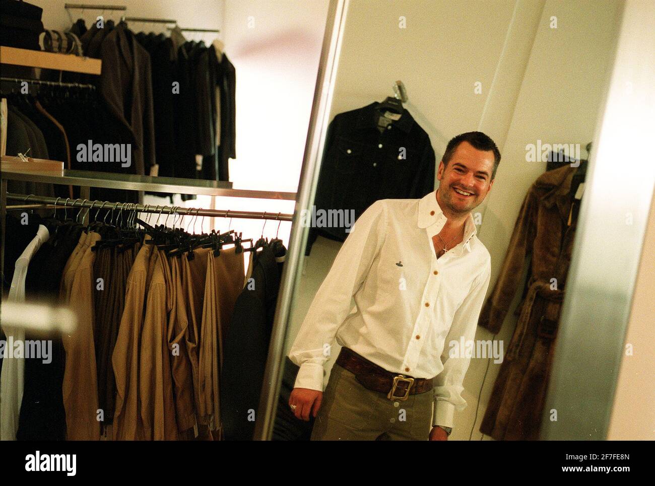 DAVID WALKER-SMITH IN THE MENSWEAR DEPARTMENT OF SELFRIDGES Stock Photo ...