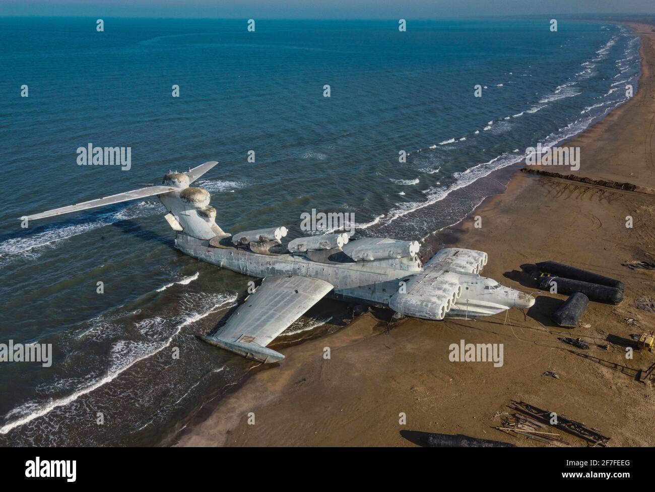 DAGESTAN, RUSSIA: The huge structure lies on the shore of the Caspian ...