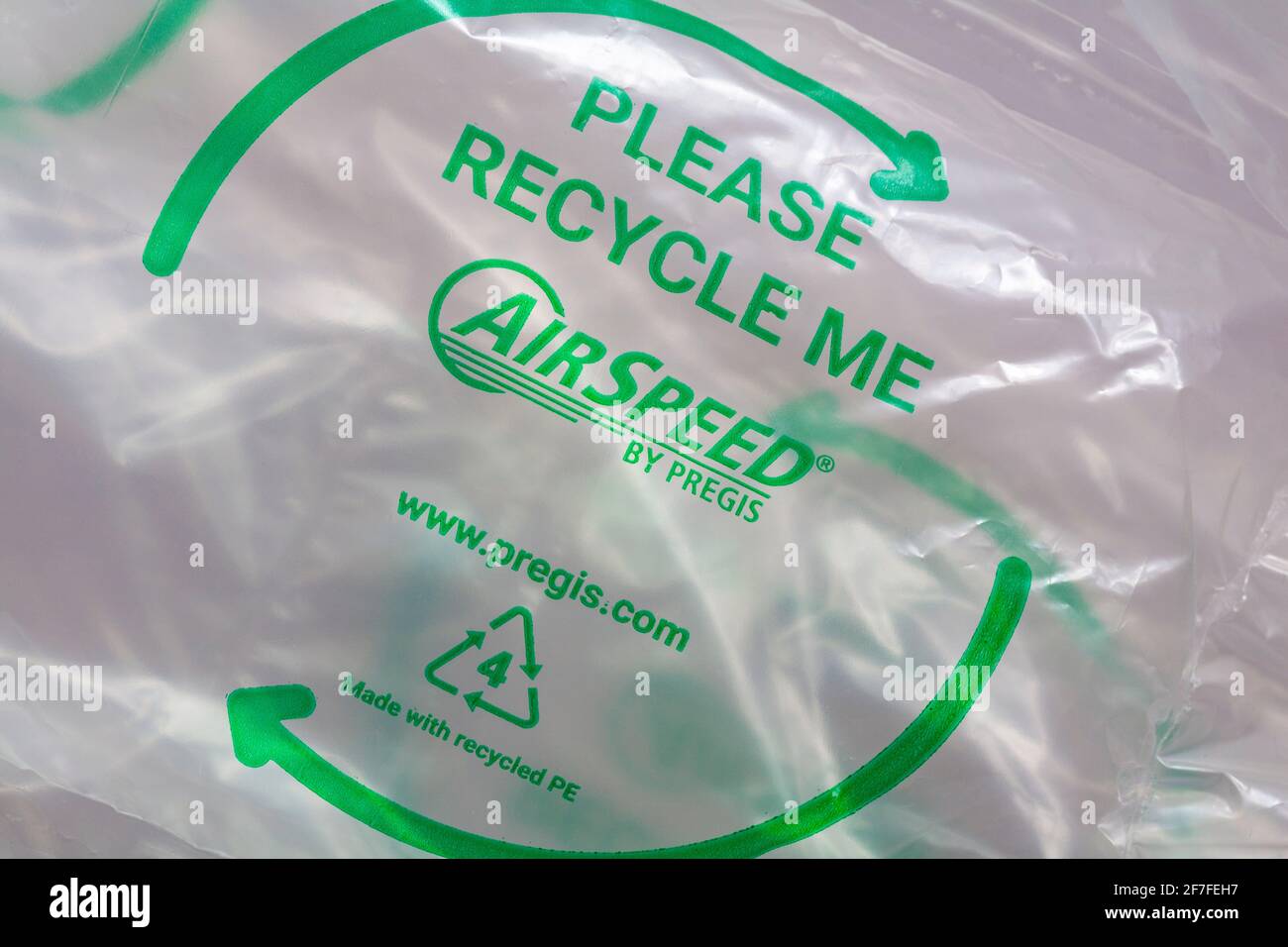 Please recycle me Airspeed by pregis made with recycled PE - disposal ...