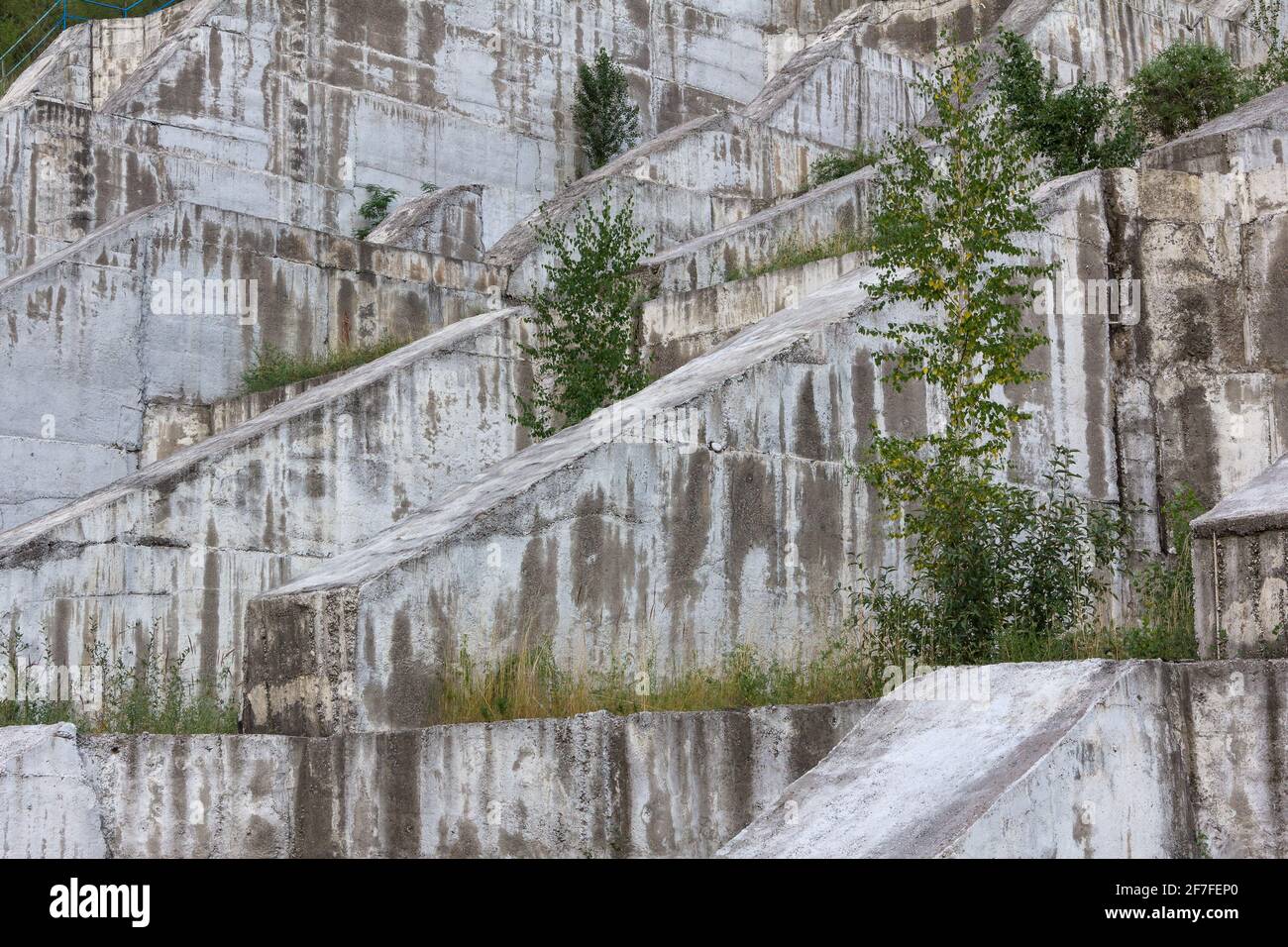 Old mudflow dam. Massive concrete structure Stock Photo - Alamy