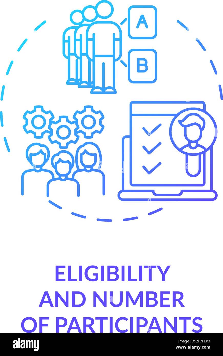 Eligibility and participants number concept icon Stock Vector Image ...