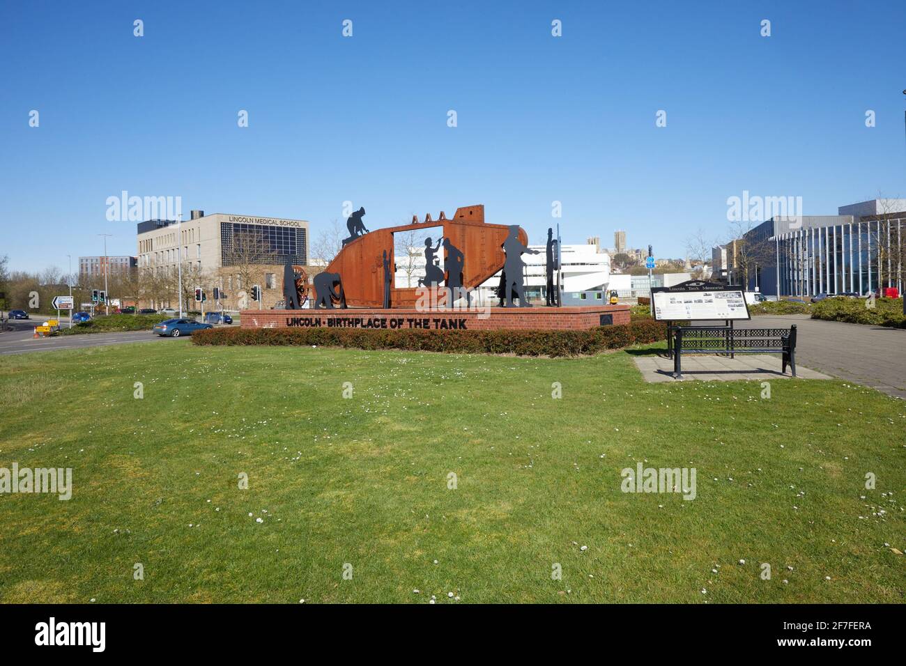 Lincoln Tank Memorial, Tritton Road Roundabout, Lincoln, Lincolnshire ...