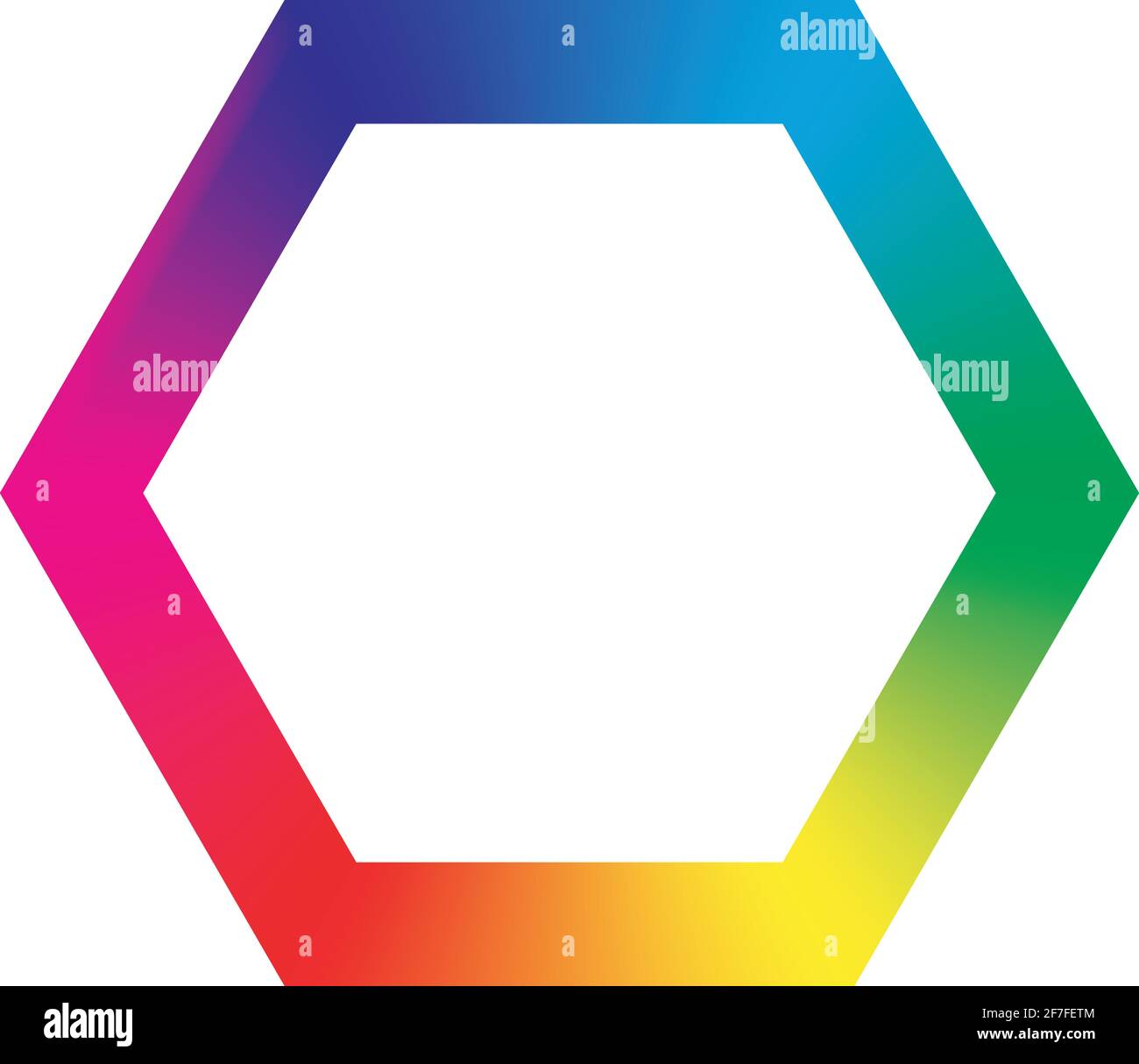 Colorful rainbow spectrum hexgon icon Stock Vector Image & Art - Alamy