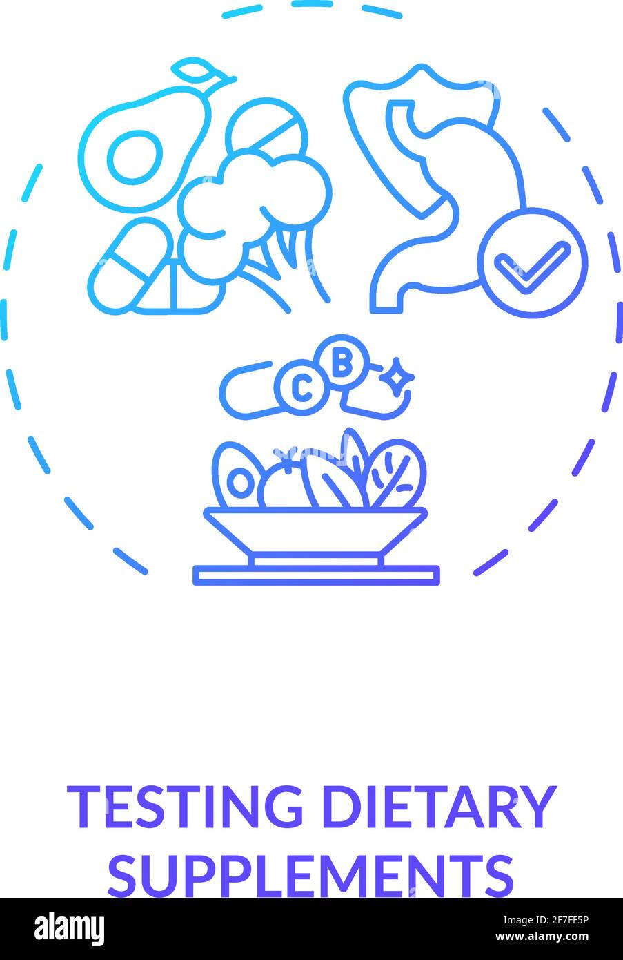 Testing dietary supplements concept icon Stock Vector Image & Art - Alamy