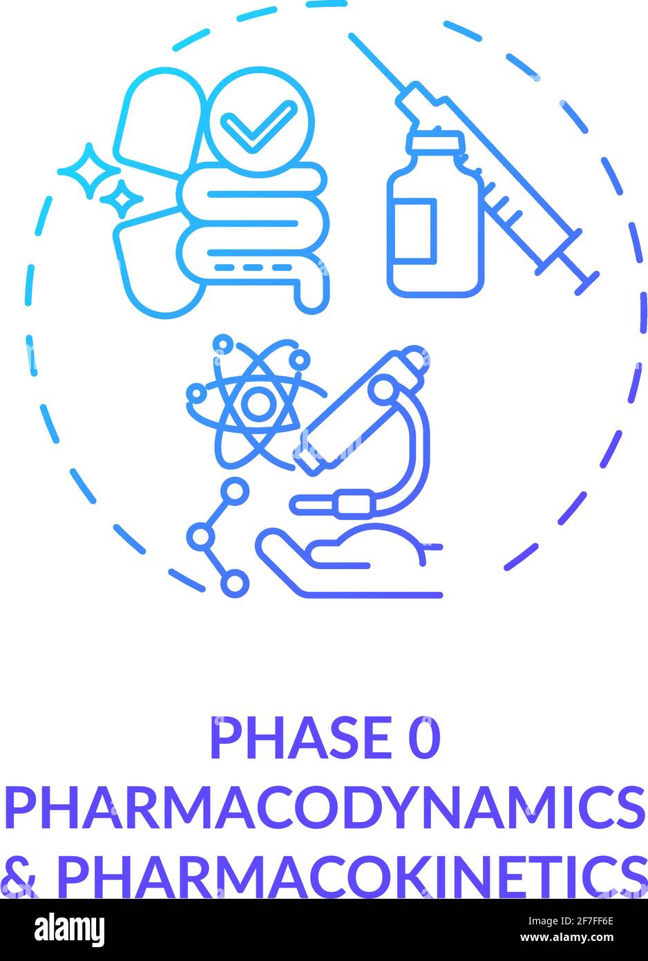Pharmacodynamics and pharmacokinetics concept icon Stock Vector Image ...