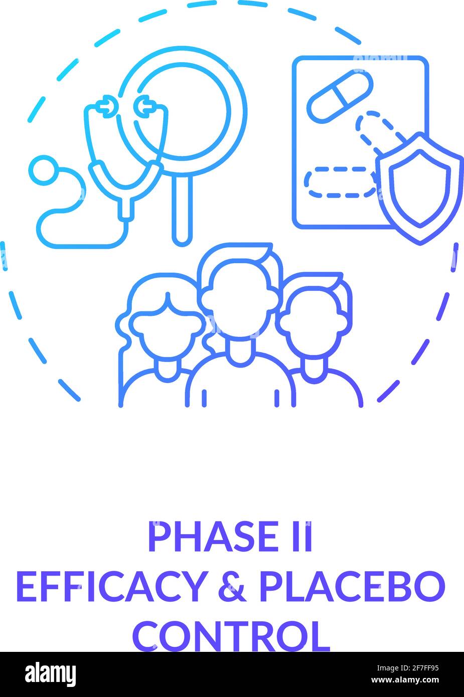 Efficacy and placebo control concept icon Stock Vector Image & Art - Alamy