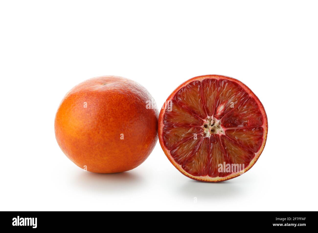 Fresh red orange isolated on white background Stock Photo - Alamy